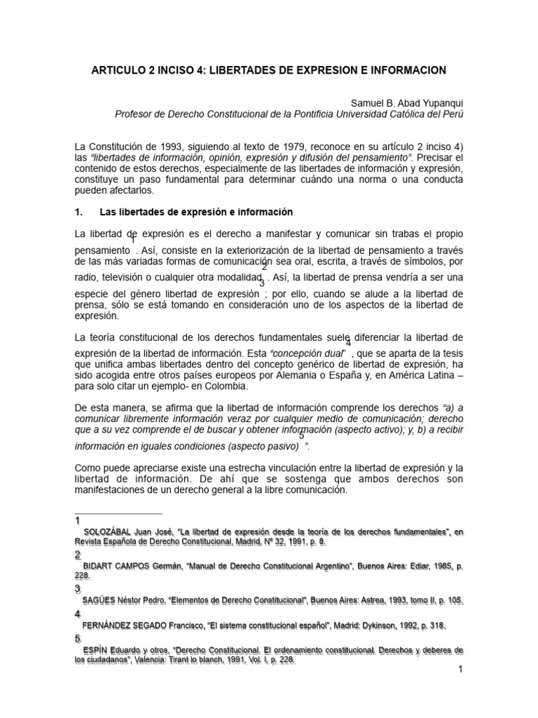 Libertad de Expresión | PDF | Libertad de expresión | Libertad