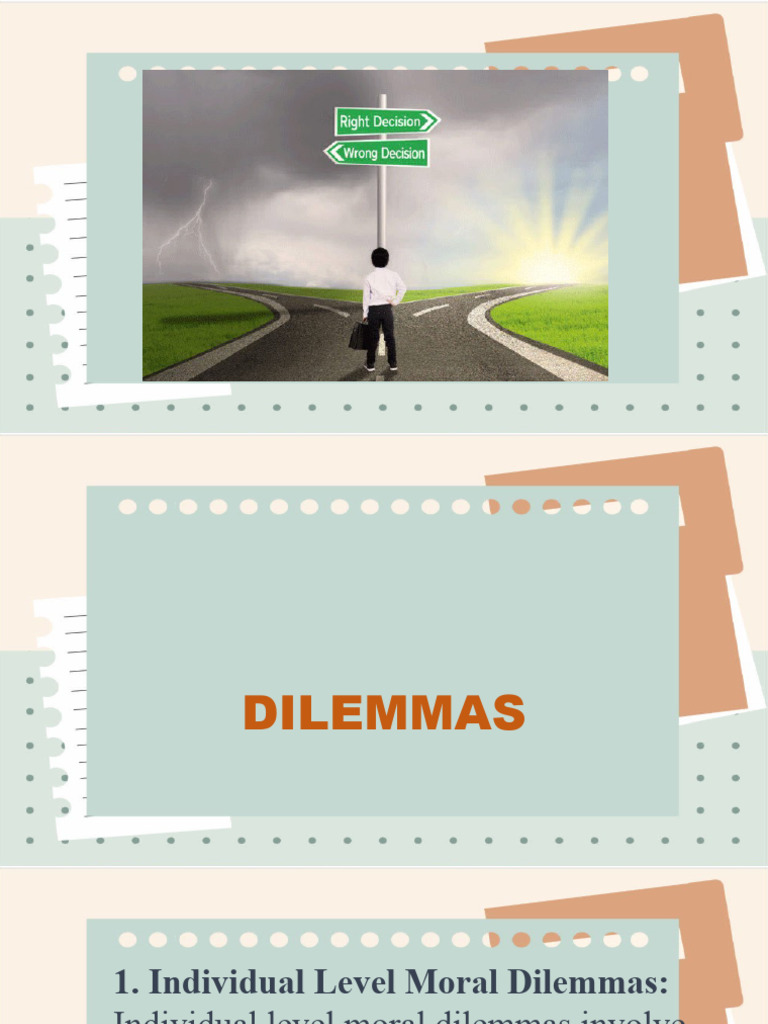 4 Three Levels of Moral Dilemma | PDF | Sustainability | Employment