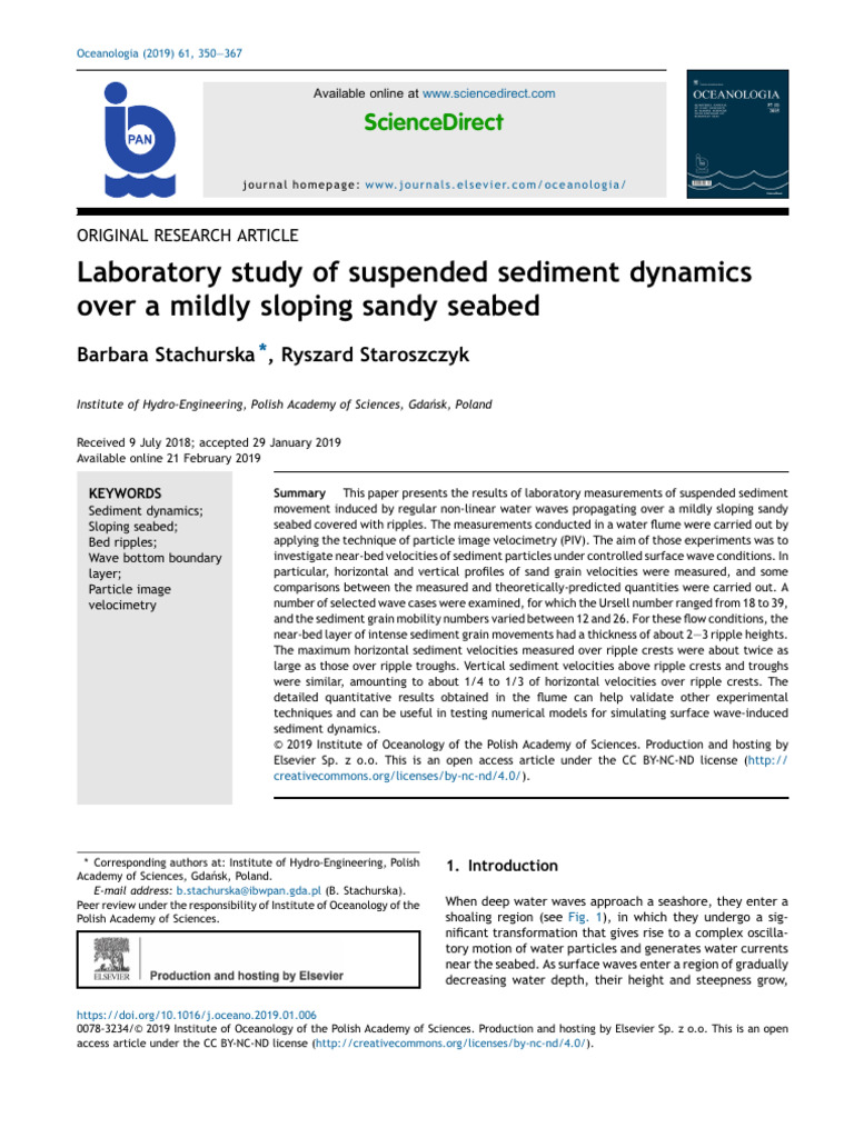 Laboratory Study of Suspended Sedim | PDF | Waves | Sediment