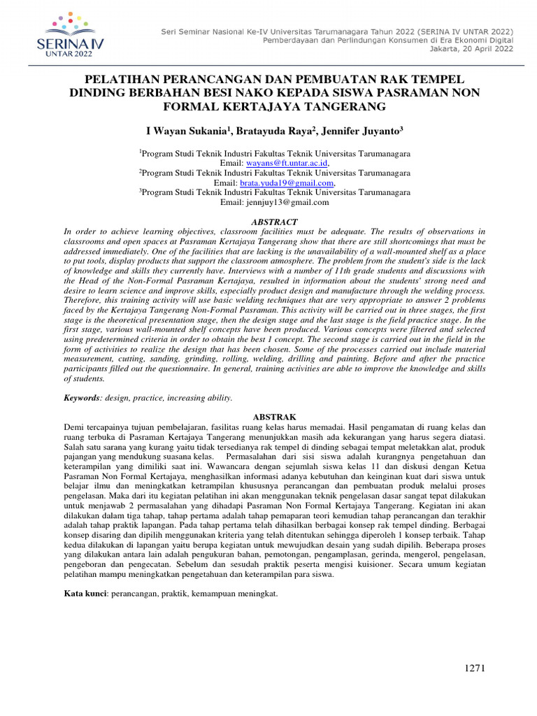 62 072A - Revisi - I Wayan Sukania Rev 1271-1284 | PDF | Cognition | Cognitive Science