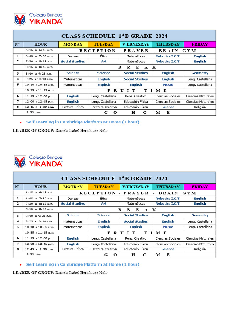 Grado Primero B | PDF
