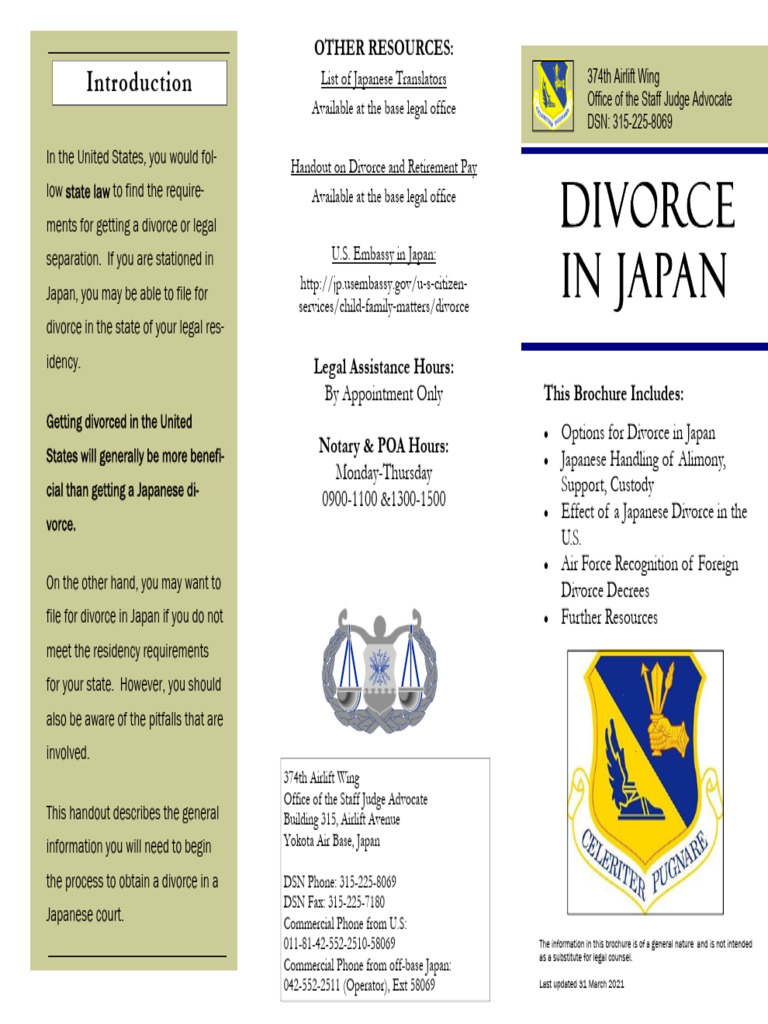 Divorce Process in Japan for Foreigners | PDF | Divorce | Domicile (Law)