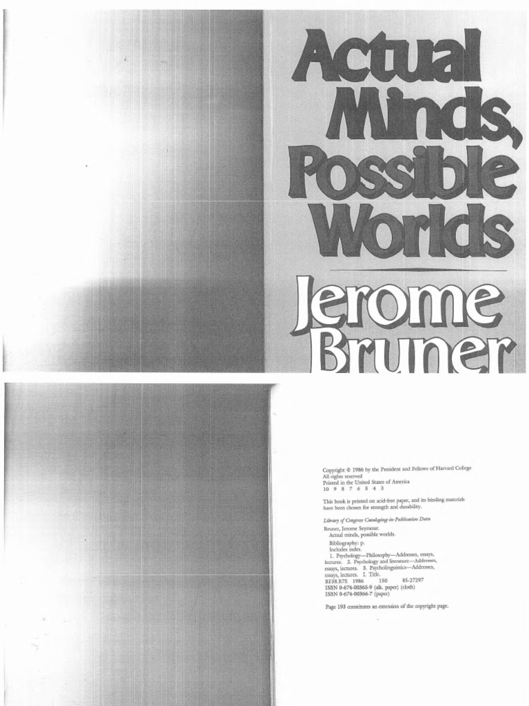 Two Modes of Thought Jerome Bruner | PDF | Hypothesis | Logic