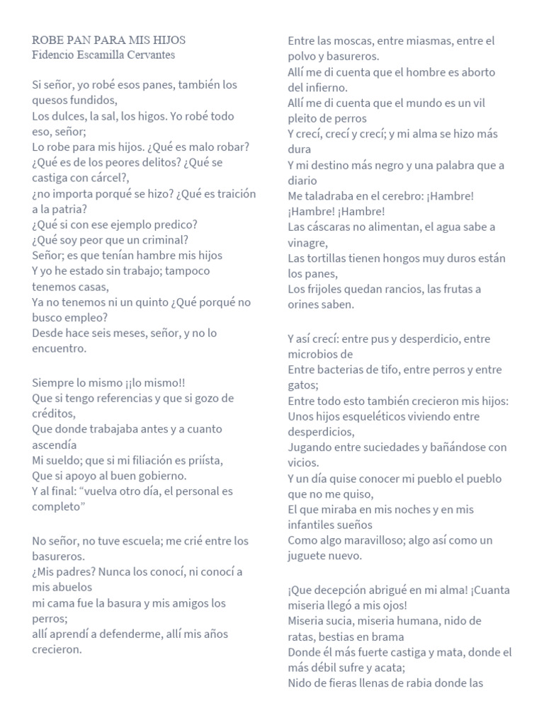 Robe Pan para Mis Hijos | PDF | Amor