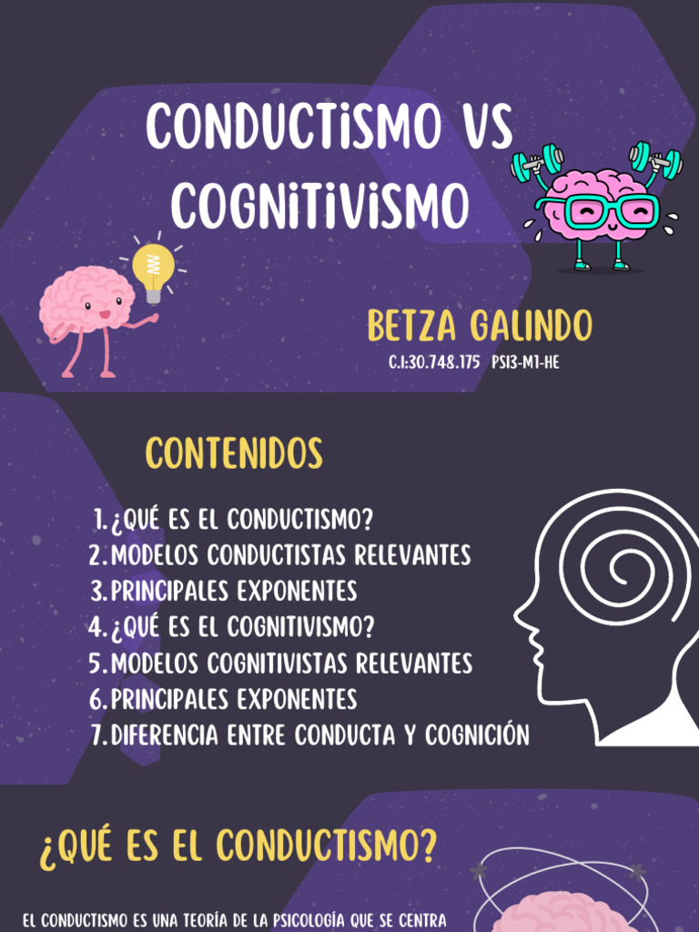 Conductismo y Cognitivismo: Comparativa | PDF | Behaviorismo | Cognición