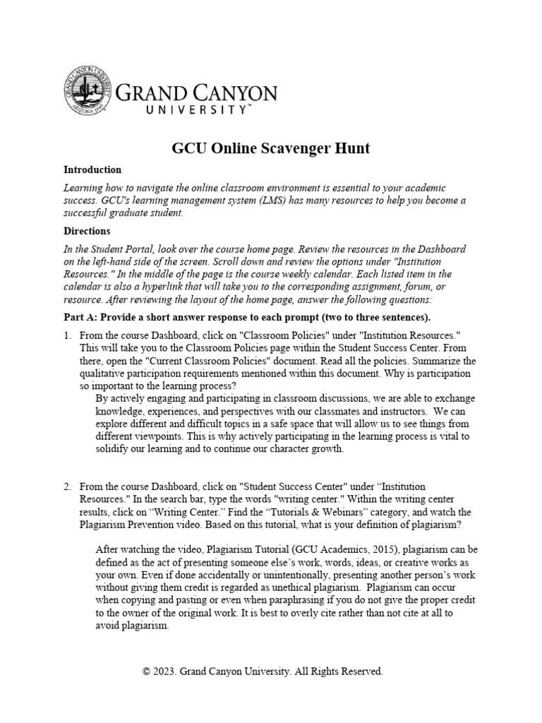 Naser, Amy EAD-501-RS-T1-OnlineScavengerHunt | PDF | Plagiarism | Apa Style