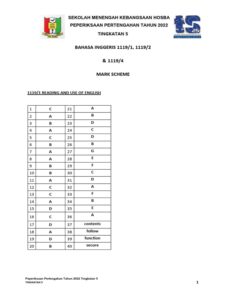 2022 Form 5 Answer Pdf Vocabulary Applied Linguistics