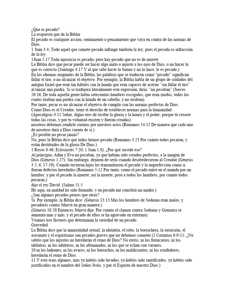 Que es pecado | PDF | Pecado | Creencia religiosa y doctrina