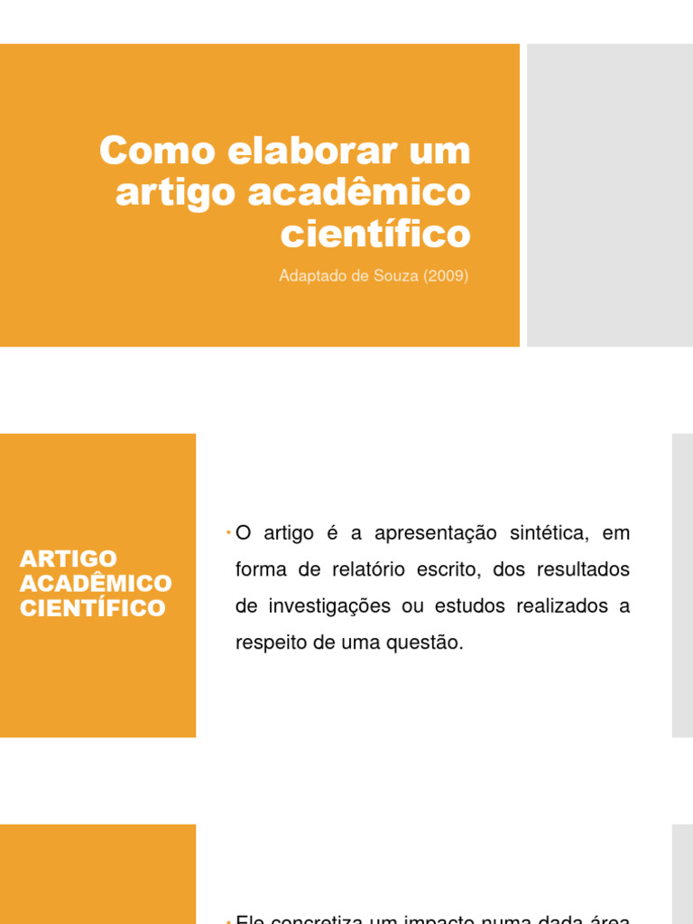 Como Elaborar Um Artigo Acadêmico Científico | PDF | Science | Metodologia