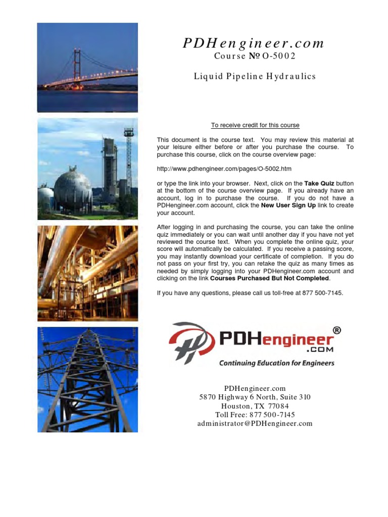 Liquid Pipeline Hydraulics | PDF | Viscosity | Reynolds Number