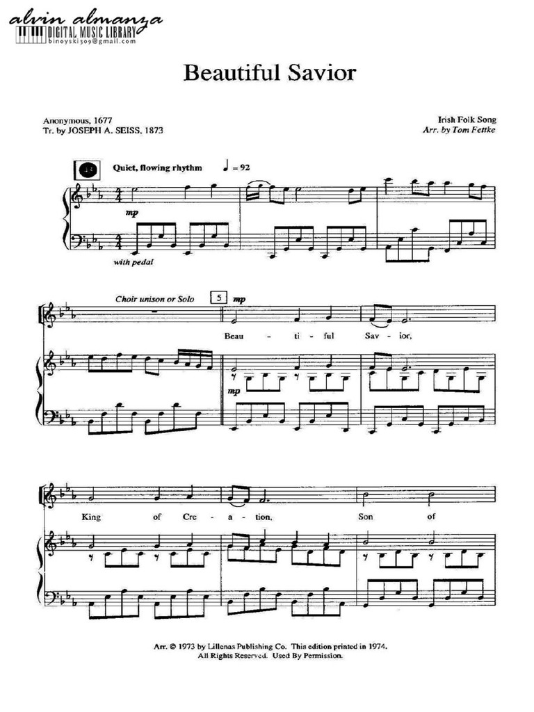 Beautiful Savior - Tom Fettke | PDF