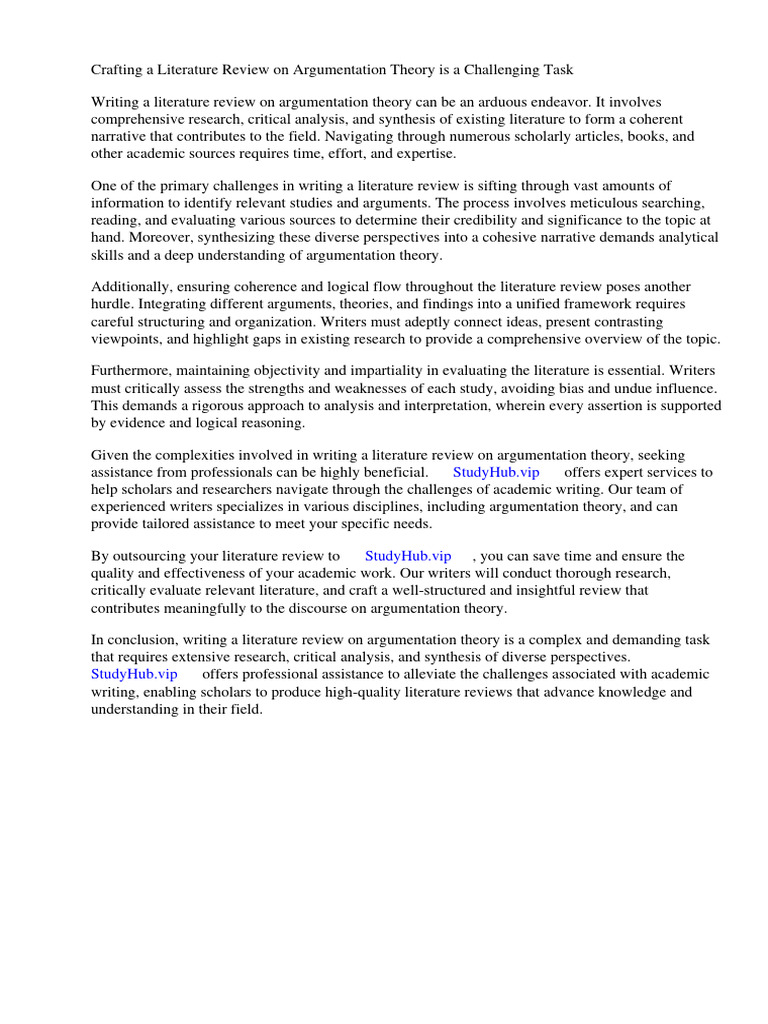 Literature Review Argumentation Theory Pdf Argumentation Theory Argument
