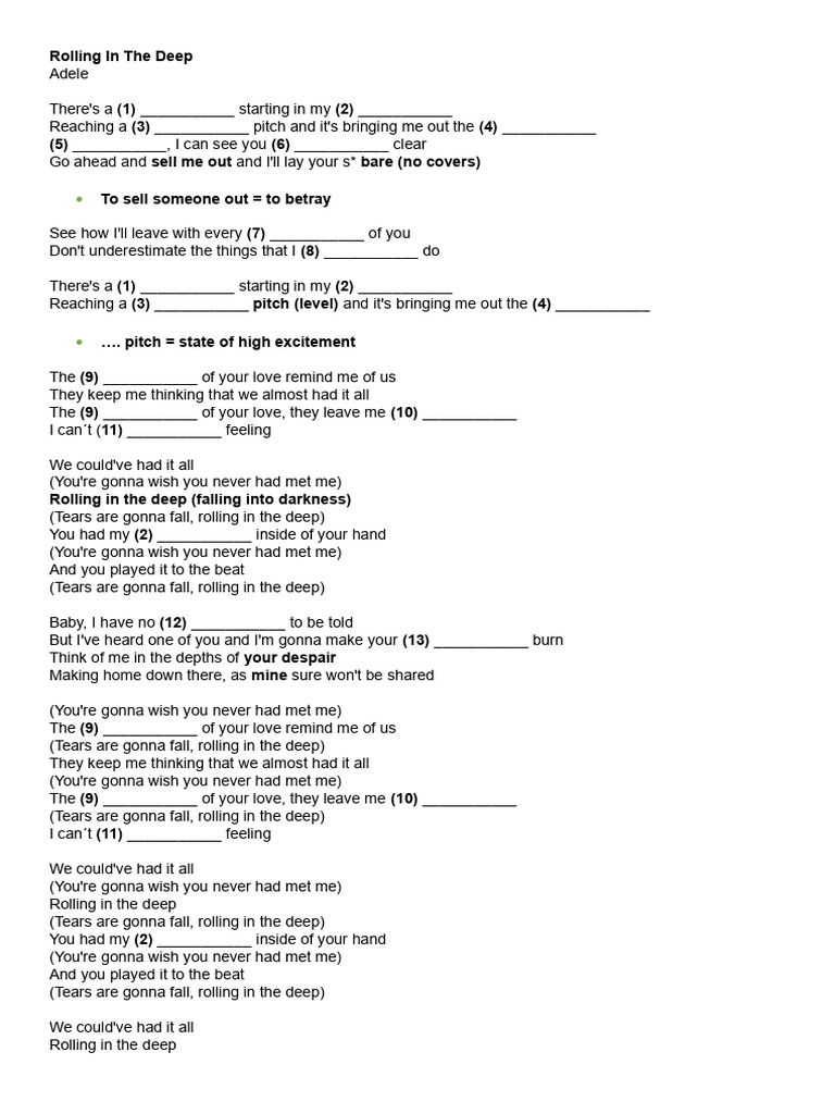 "Adele's 'Rolling In The Deep' Analysis" | PDF