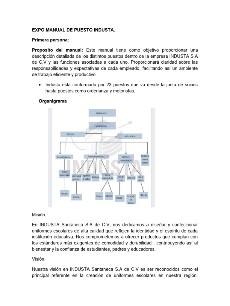 Expo Manual de Puesto Industa | PDF | Calidad (comercial) | Business