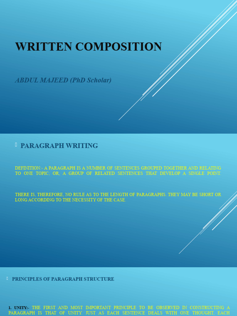 WRITTEN COMPOSITION | PDF | Essays | Thought