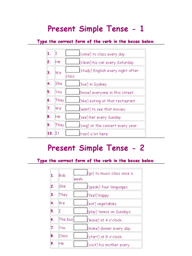 Present Simple Tense | PDF | Language Arts & Discipline
