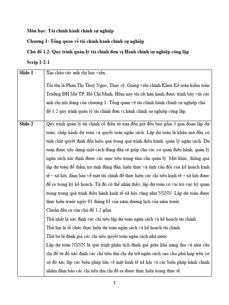 TCHCSN C1 CD1.2 Script | PDF