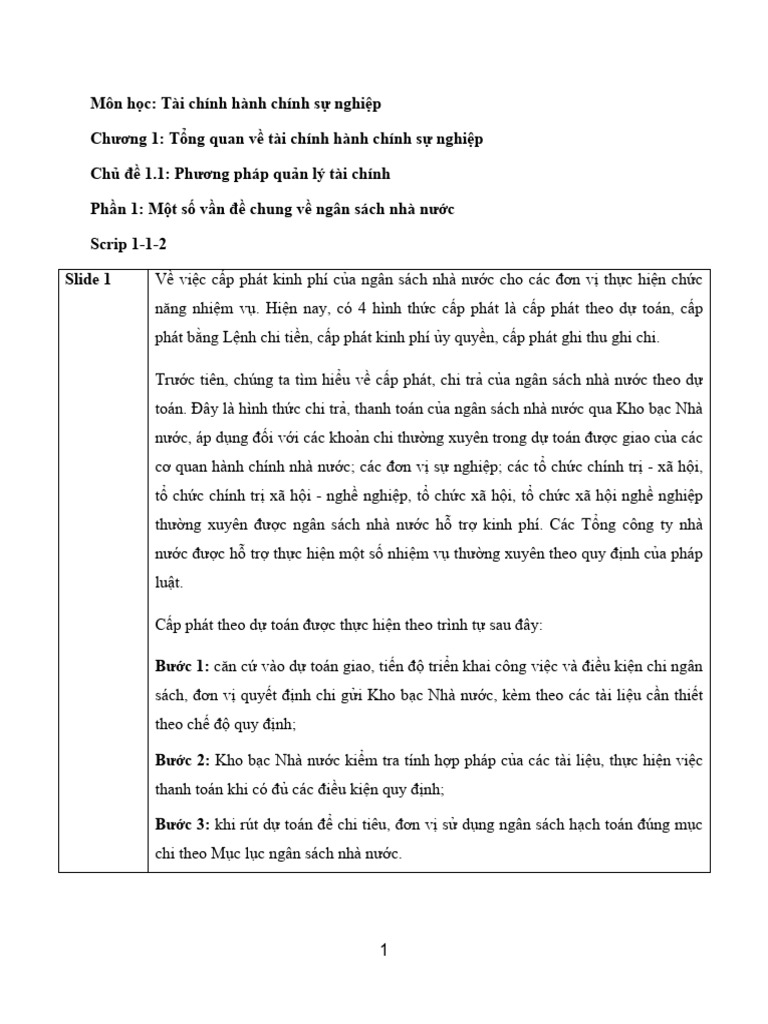 TCHCSN C1 CD1.1.2 Script | PDF