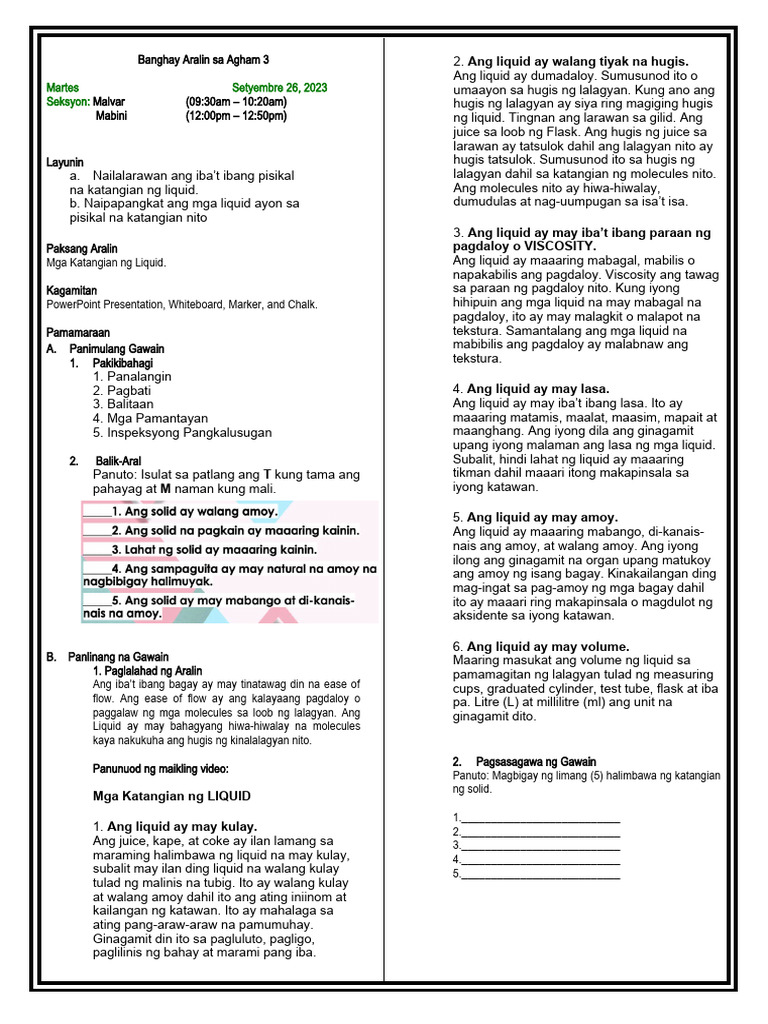 DLP Q1 Week2 DAY7 Science | PDF