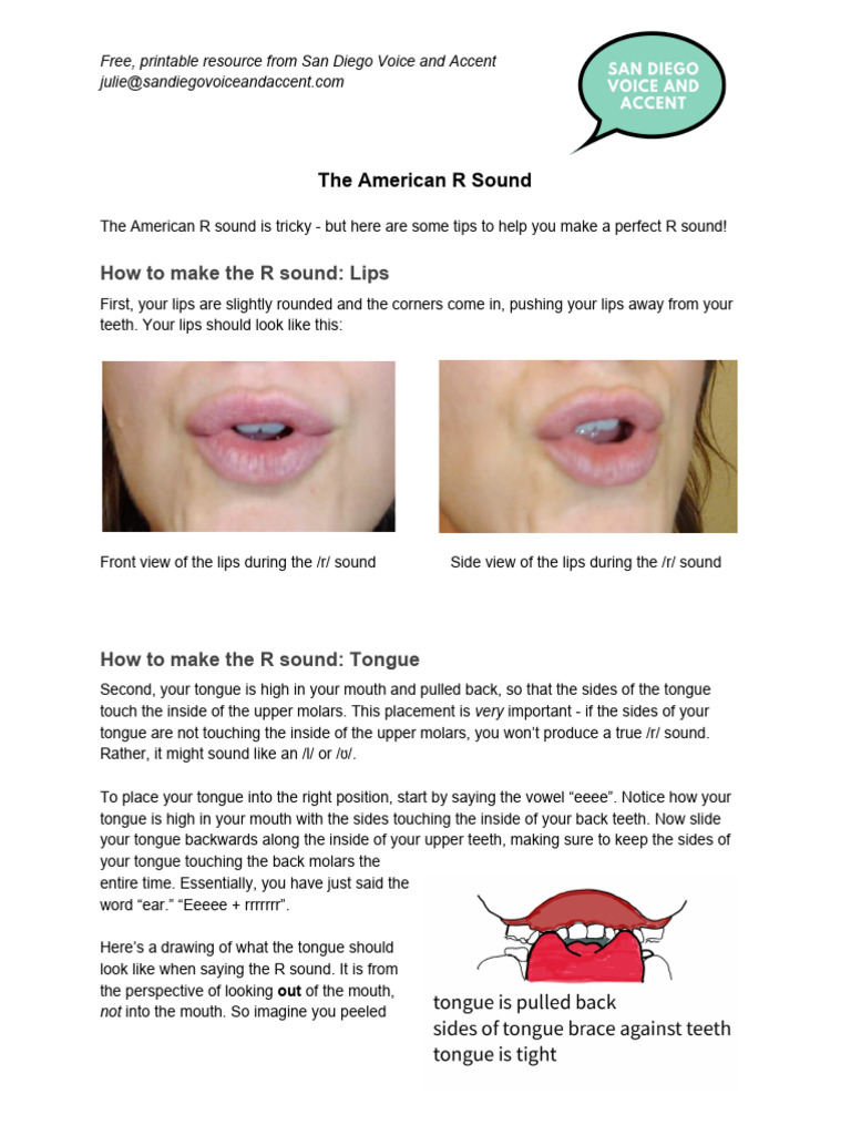 how-to-pronounce-the-american-r-free-printable-resource | PDF | Vowel ...