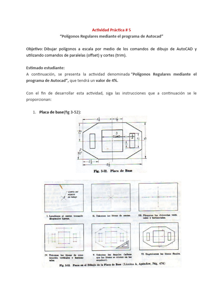 EJERCICIO5 - Autocad - Actividad de Poligonos Regulares (4 Ejercicios) | PDF | Cad automático