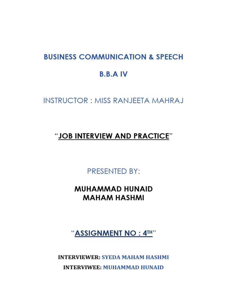 Hunaid Interview | PDF | Balance Sheet | Equity (Finance)
