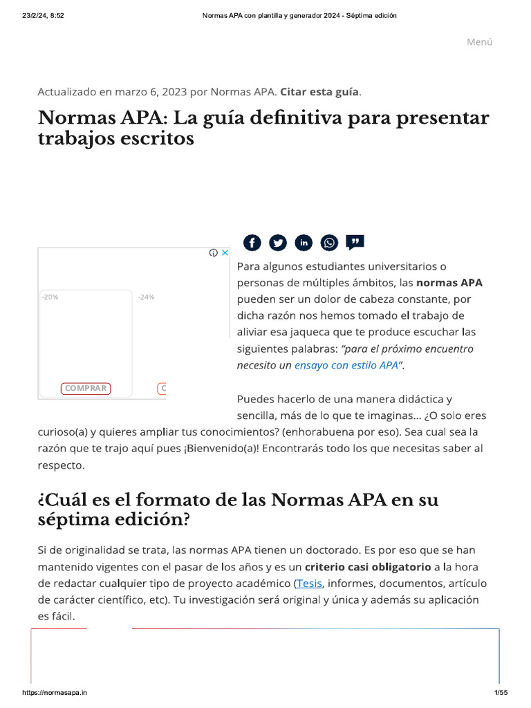 Normas Apa 7 Edicion | PDF