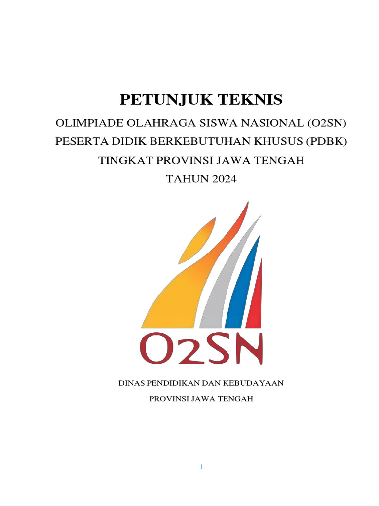 Juknis O2sn Diksus Jawa Tengah 2024 | PDF