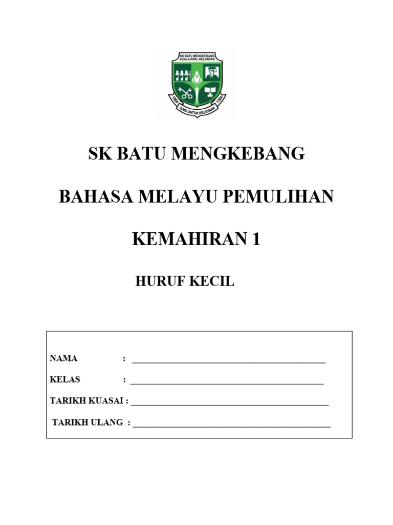 SK Batu Mengkebang Cover Modul 1 | PDF