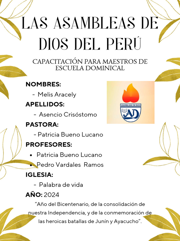 Capacitación 2024 para Maestros de Escuela Dominical | PDF