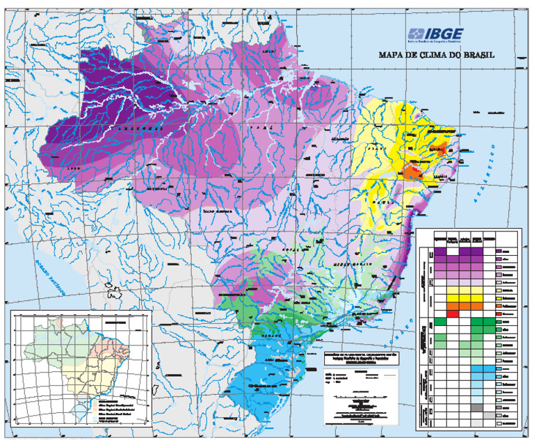Frio Mapa Brasil Climas Do Ibge | PDF