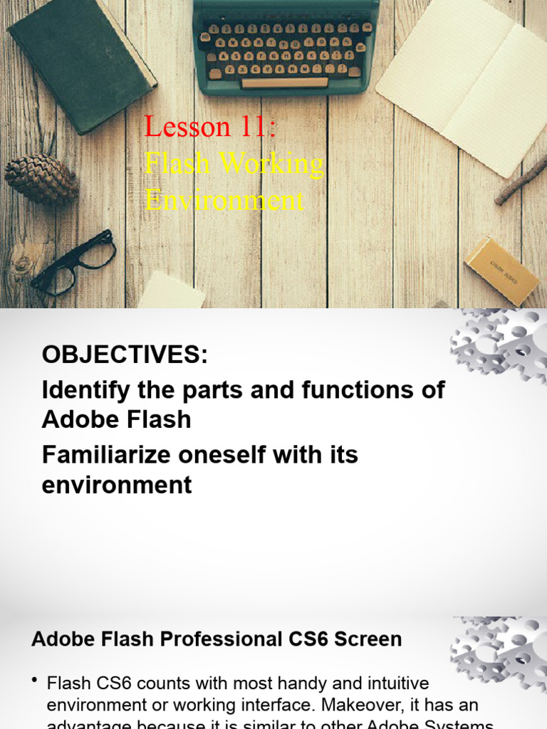 Lesson 11 Flash Working Environment | PDF | Adobe Flash | Adobe Creative Suite