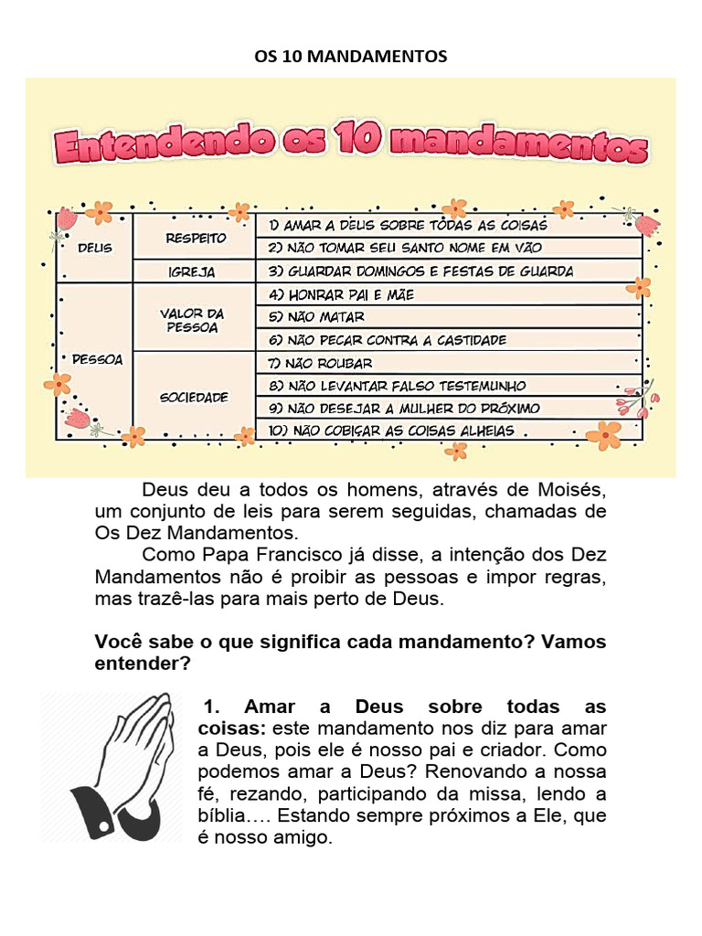 Os 10 Mandamentos | PDF