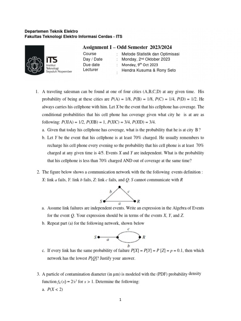 Assignment I Stat - Methods | PDF | Physics | Mathematics