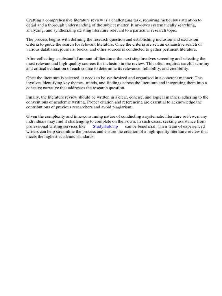 How To Do A Systematic Literature Review A Step By Step Guide Pdf