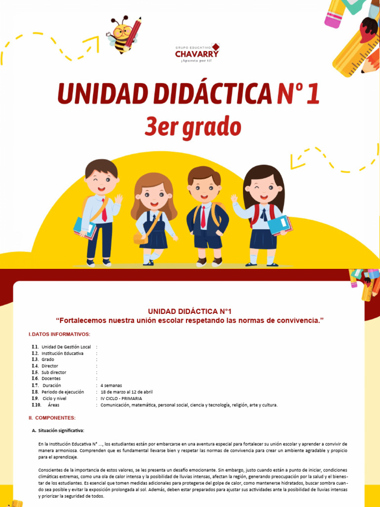 UNIDAD N°1 - 3ER GRADO | PDF | Investigación cuantitativa | Evaluación