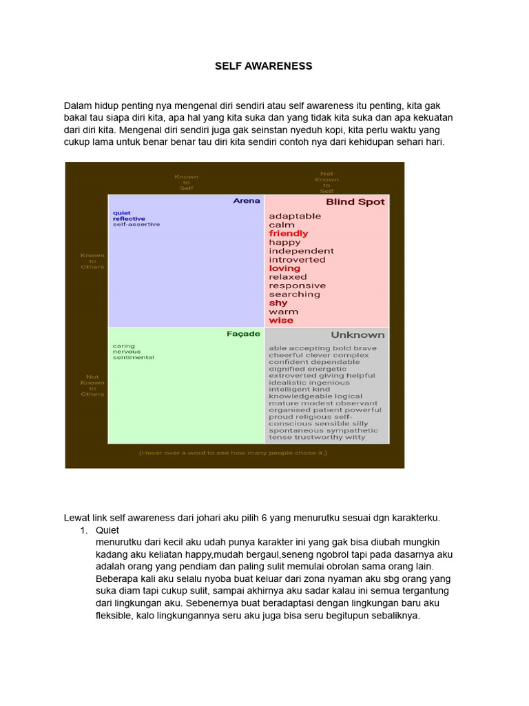 Self Awareness | PDF
