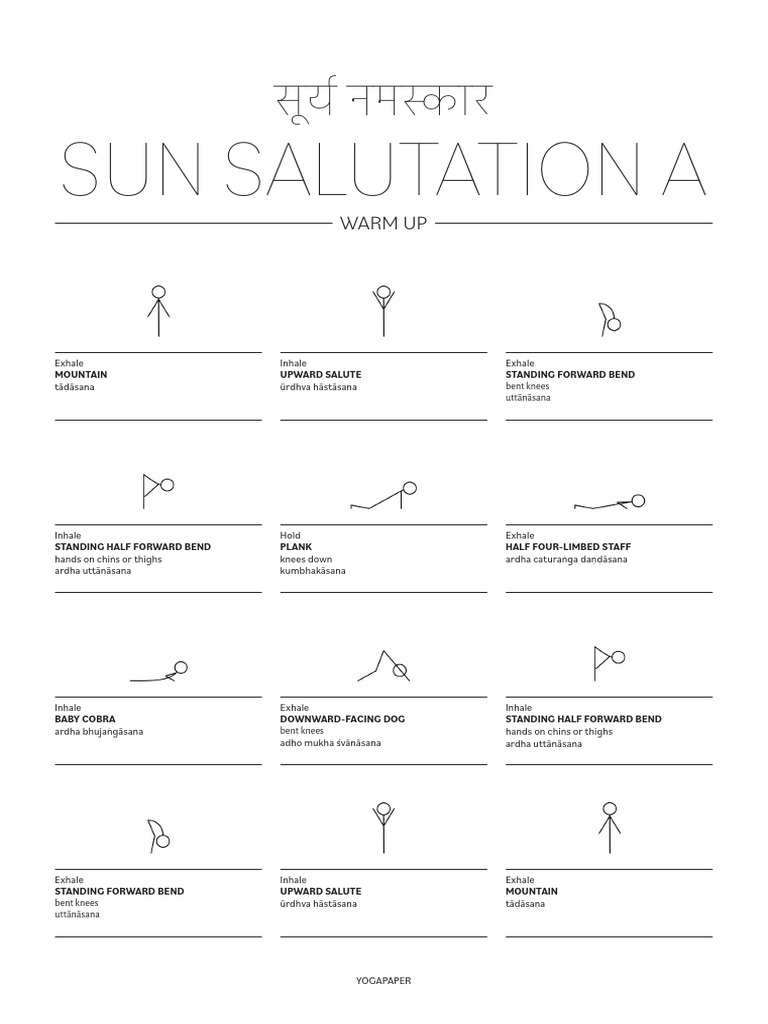 Sun Salutation A Yoga Sequence | PDF