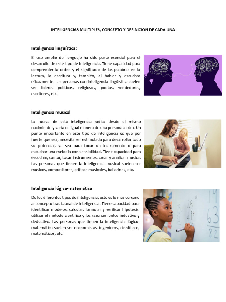 Inteligencias Multiples | PDF | Inteligencia | Cognición