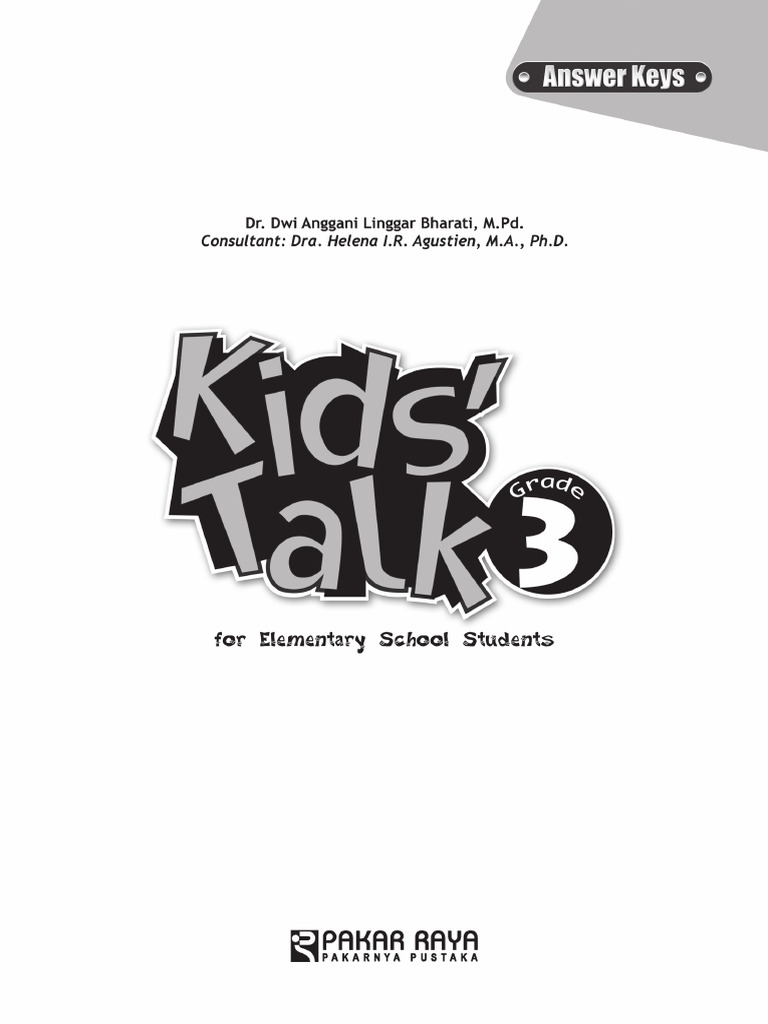 Answer Keys - Kids Talk Grade 3 | PDF