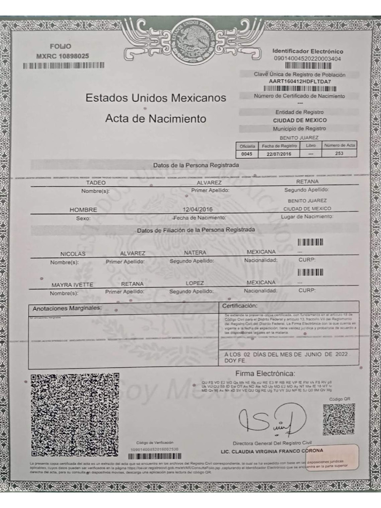 Acta Nac.cr Tadeo | PDF