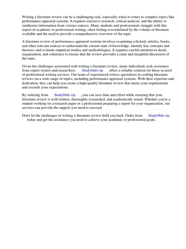 Literature Review of Performance Appraisal System | PDF | Performance ... Literature Review of Performance Appraisal System | PDF | Performance ...