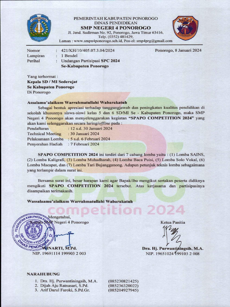 SURAT DAN JUKNIS SPC 2024 - .PDF | PDF