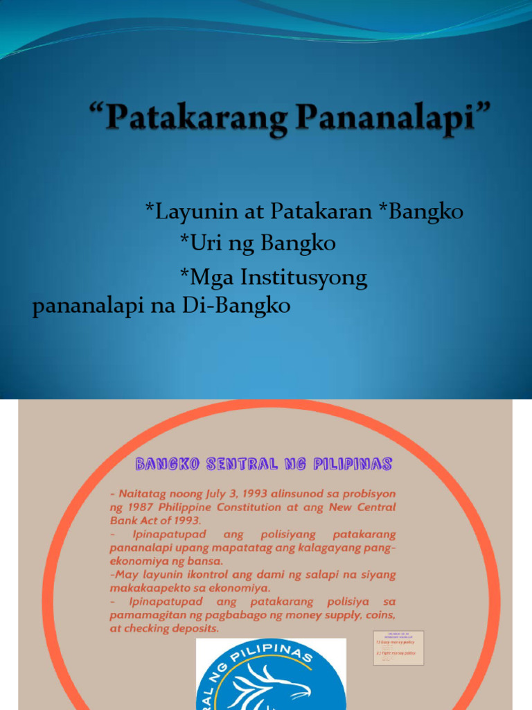 G9 AP Q3 Week 7 Patakarang Pananalapi | PDF