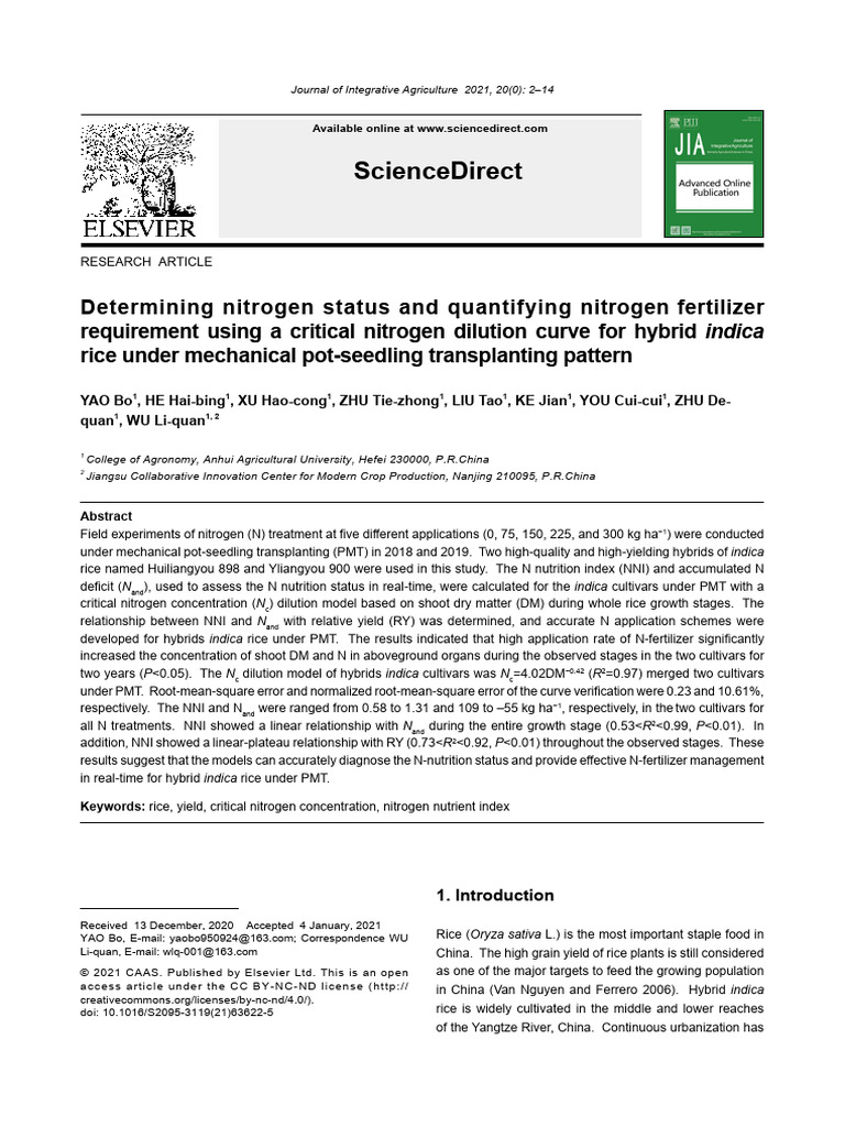 Sciencedirect | PDF | Rice