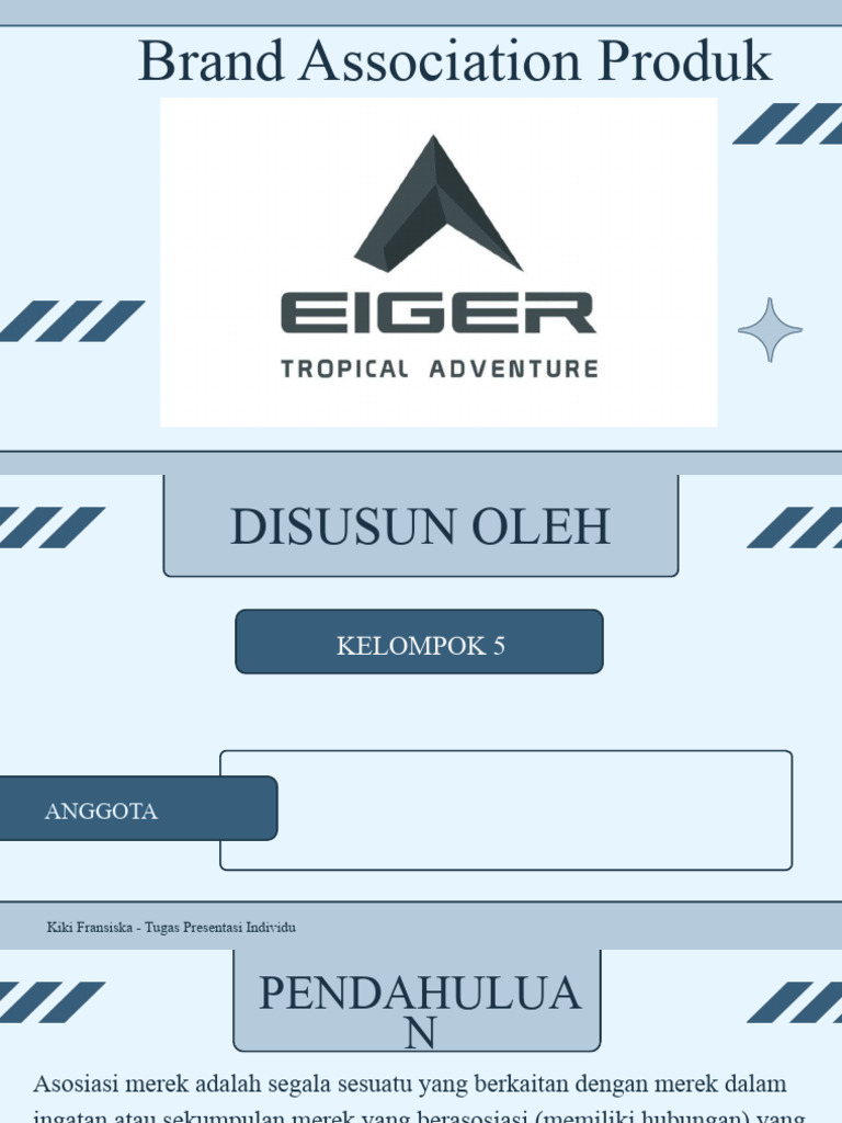 Asosiasi Brand Eiger Tugas Presentasi Kelompok 5 | PDF