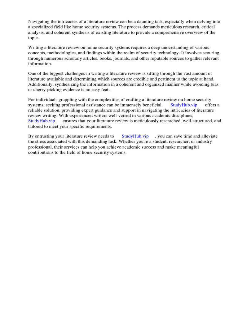 Literature Review Home Security System | PDF | Information Security ...
