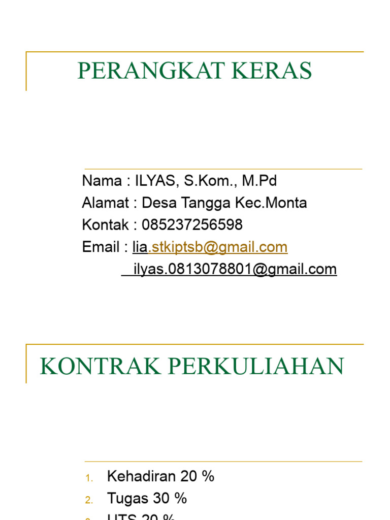 Modul. Pengenalan KOmputer Dan Perangkatnya | PDF