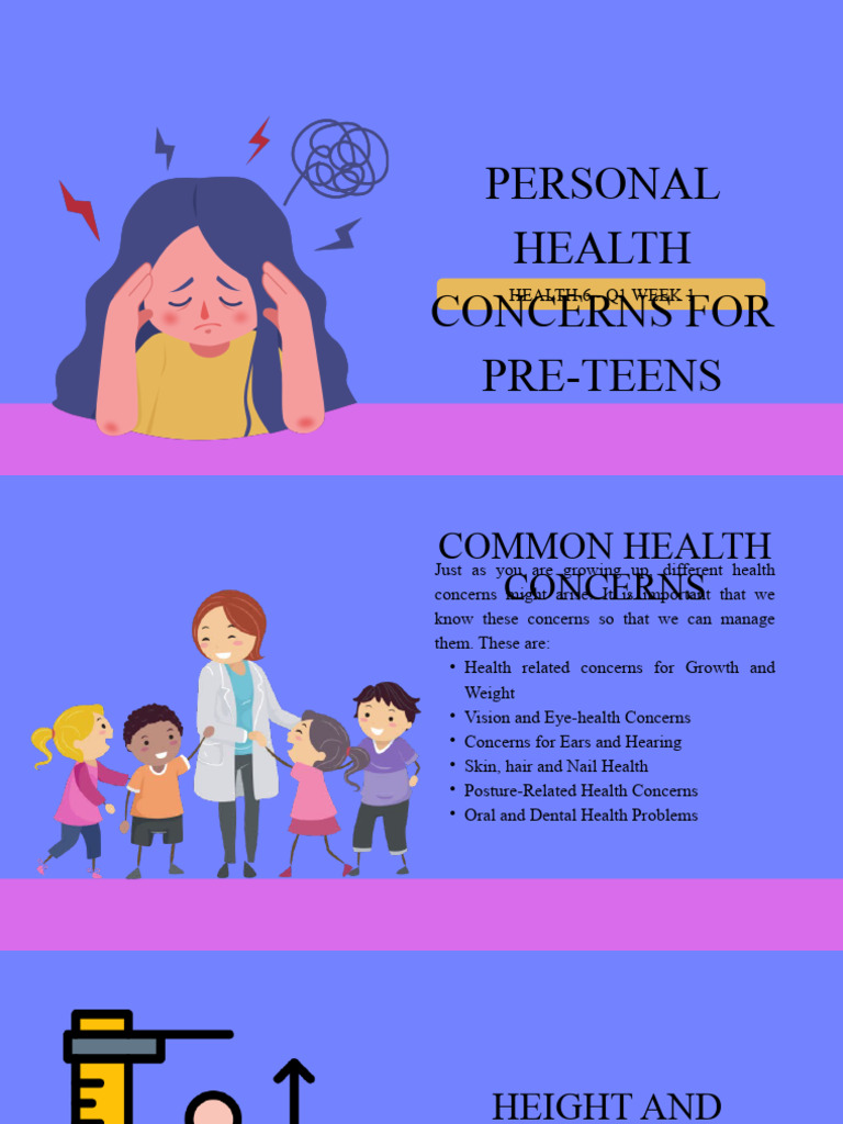 Pre-Teen Health Concerns Guide | PDF | Obesity | Myopia