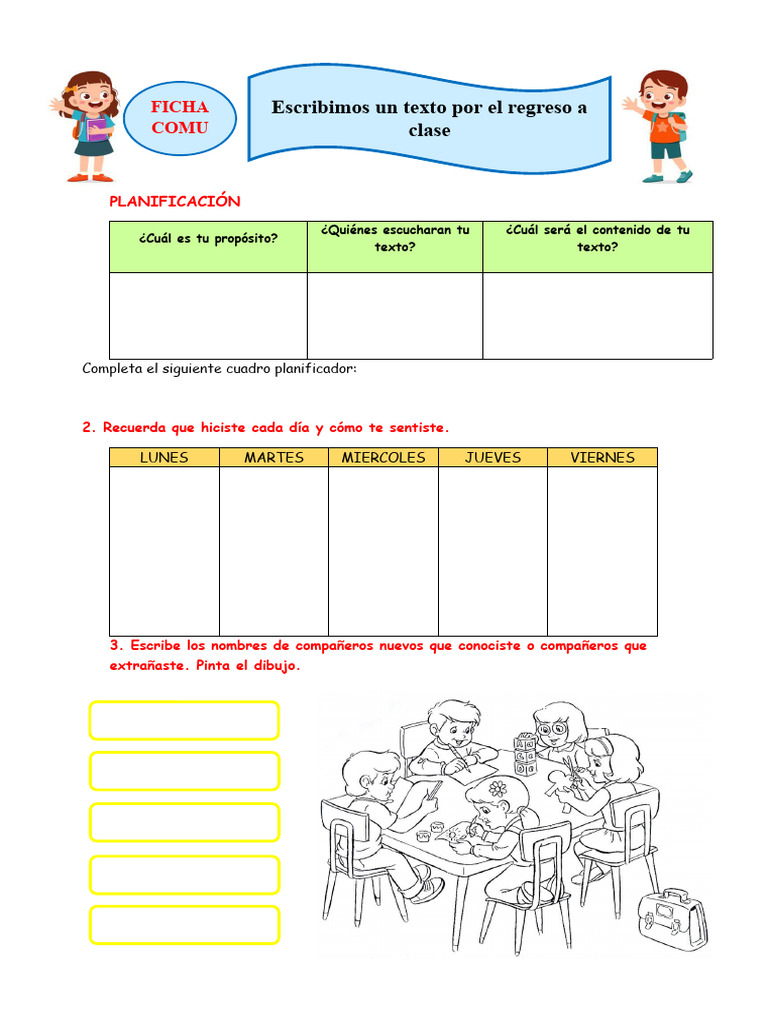 Ficha Escribe Un Texto | PDF